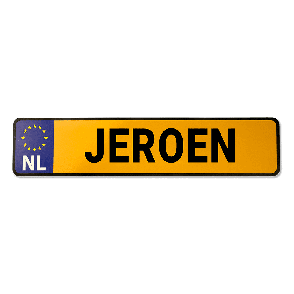 Nummerbord maken | Met eigen naam